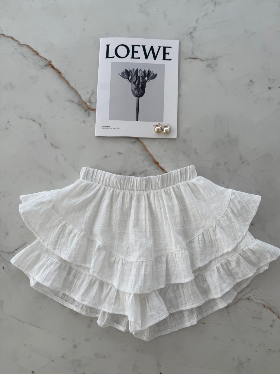 Short pollera con volados de cotton | Distrito Moda